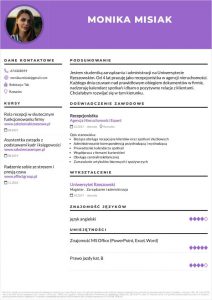 Szablony CV Wypełnij i pobierz gotowy Szablon CV w pdf
