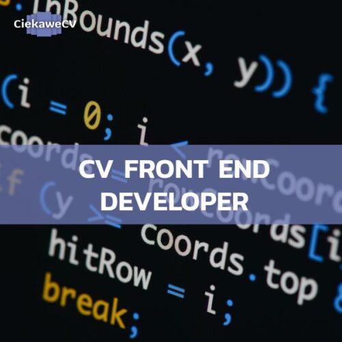CV front end developer CV: jak zaprezentować swoje umiejętności?